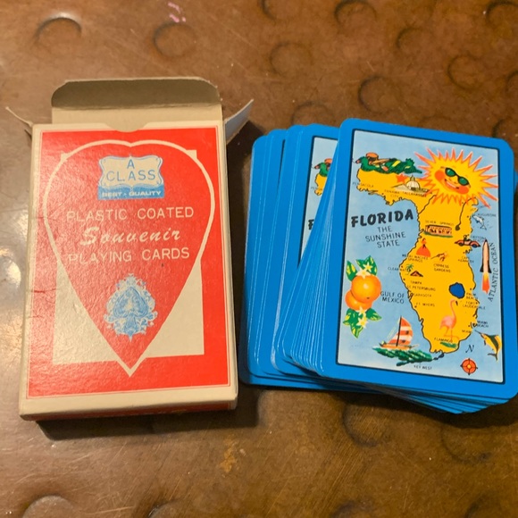Vintage | Games | Vintage Florida Map Deck Of Playing Cards Complete ...